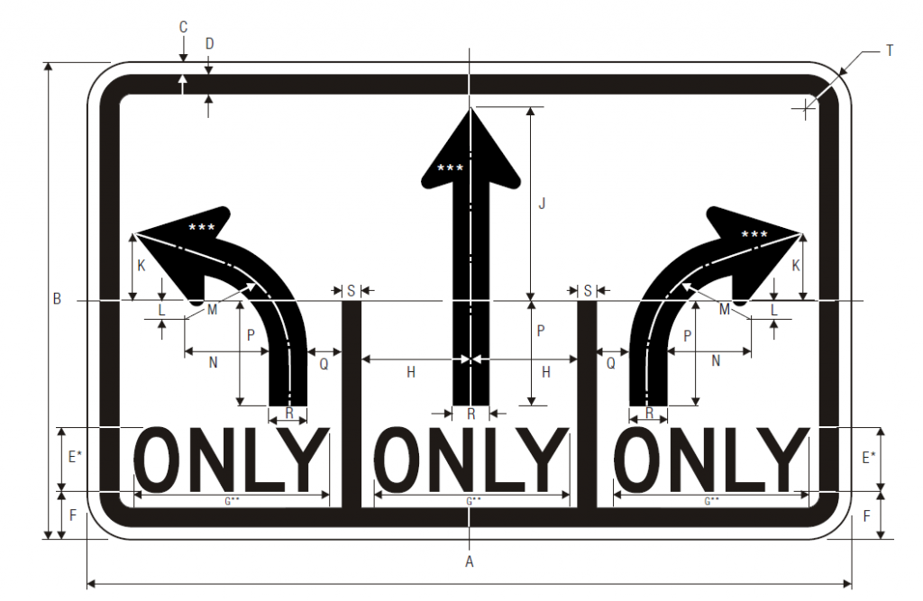 R3-8b ADVANCE INTERSECTION LANE CONTROL - Signs & Safety Devices