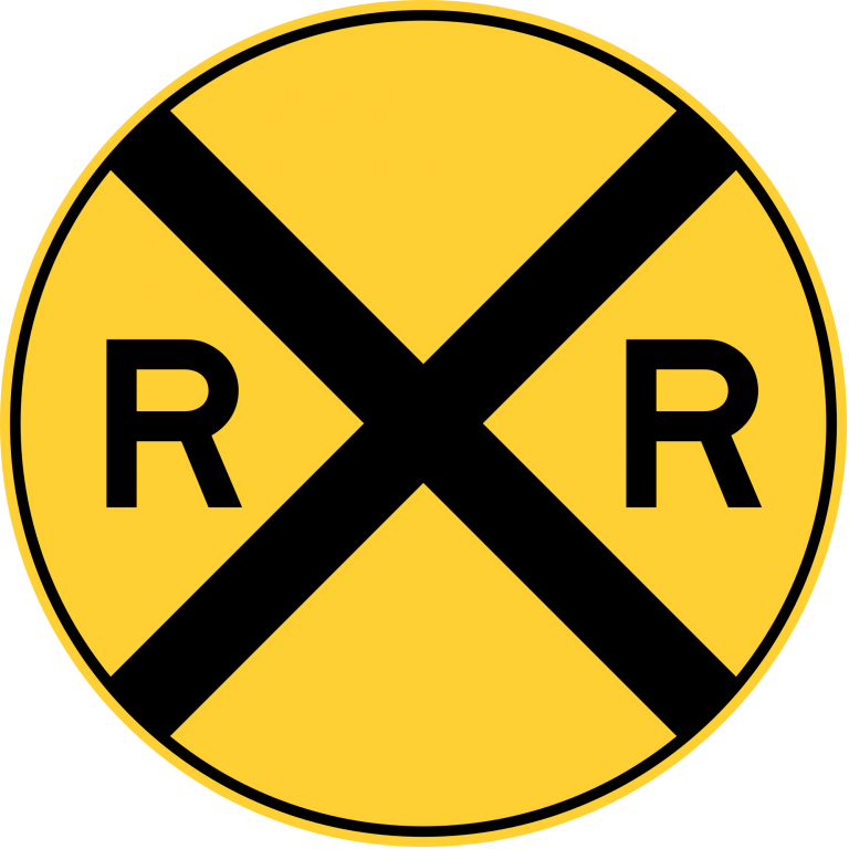 W10-1 HIGHWAY-RAIL GRADE CROSSING ADVANCE WARNING - Signs & Safety Devices