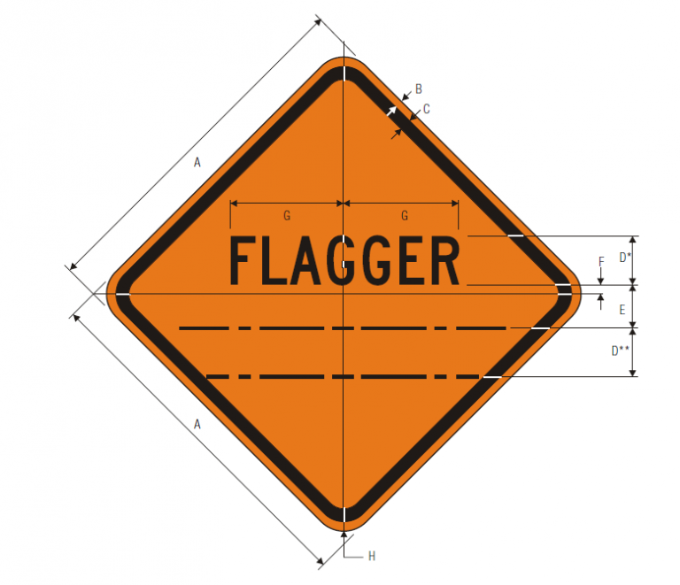 W20-7 FLAGGER - Signs & Safety Devices