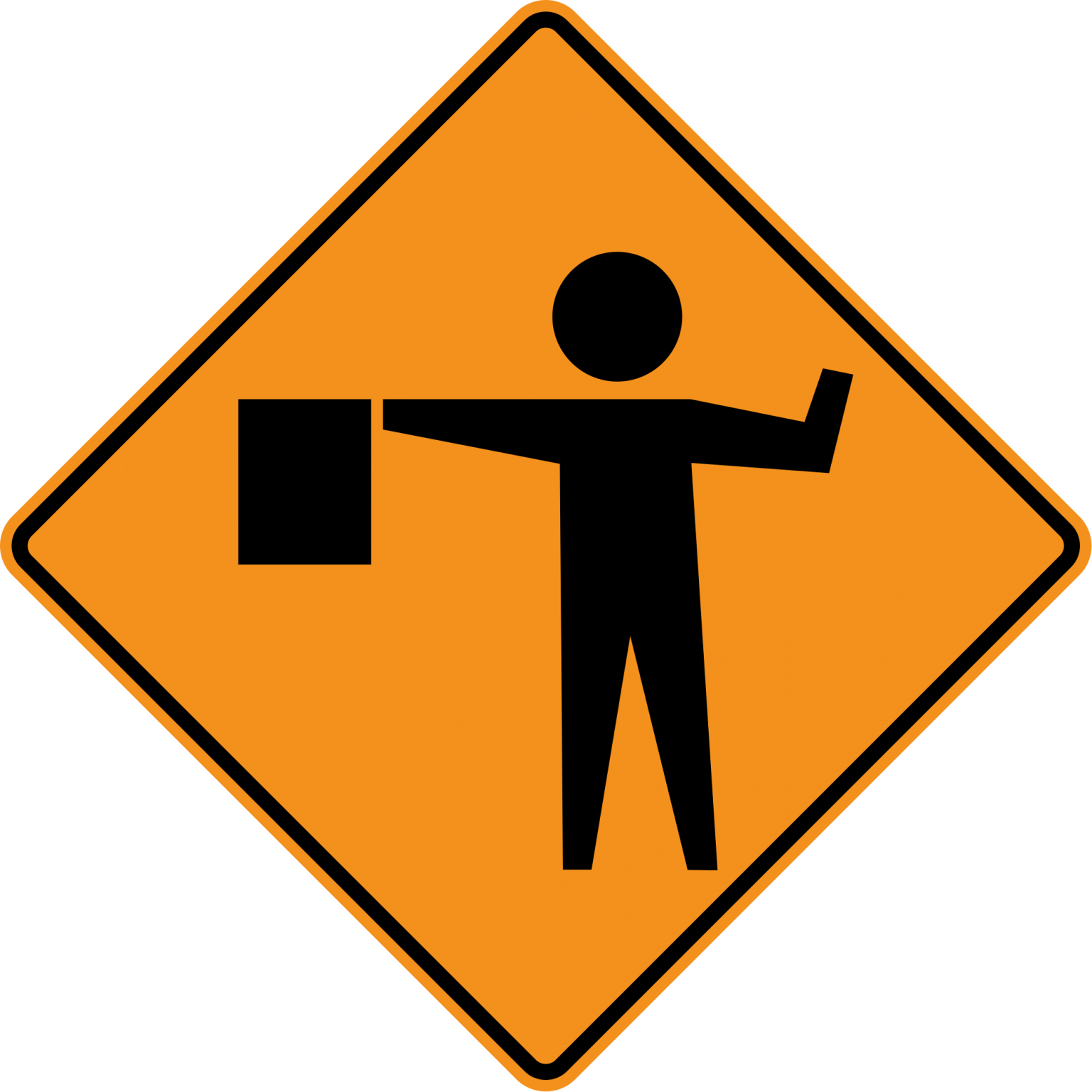 W20-7a FLAGGER - Signs & Safety Devices
