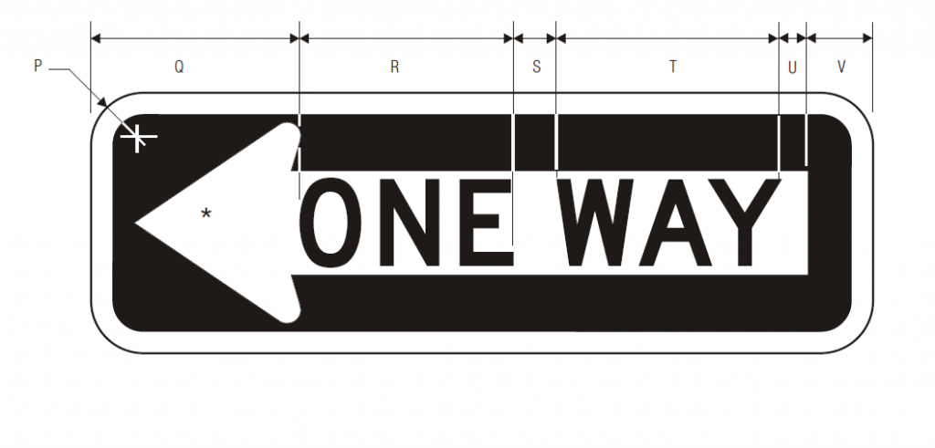 R6-1L ONE WAY - Signs & Safety Devices